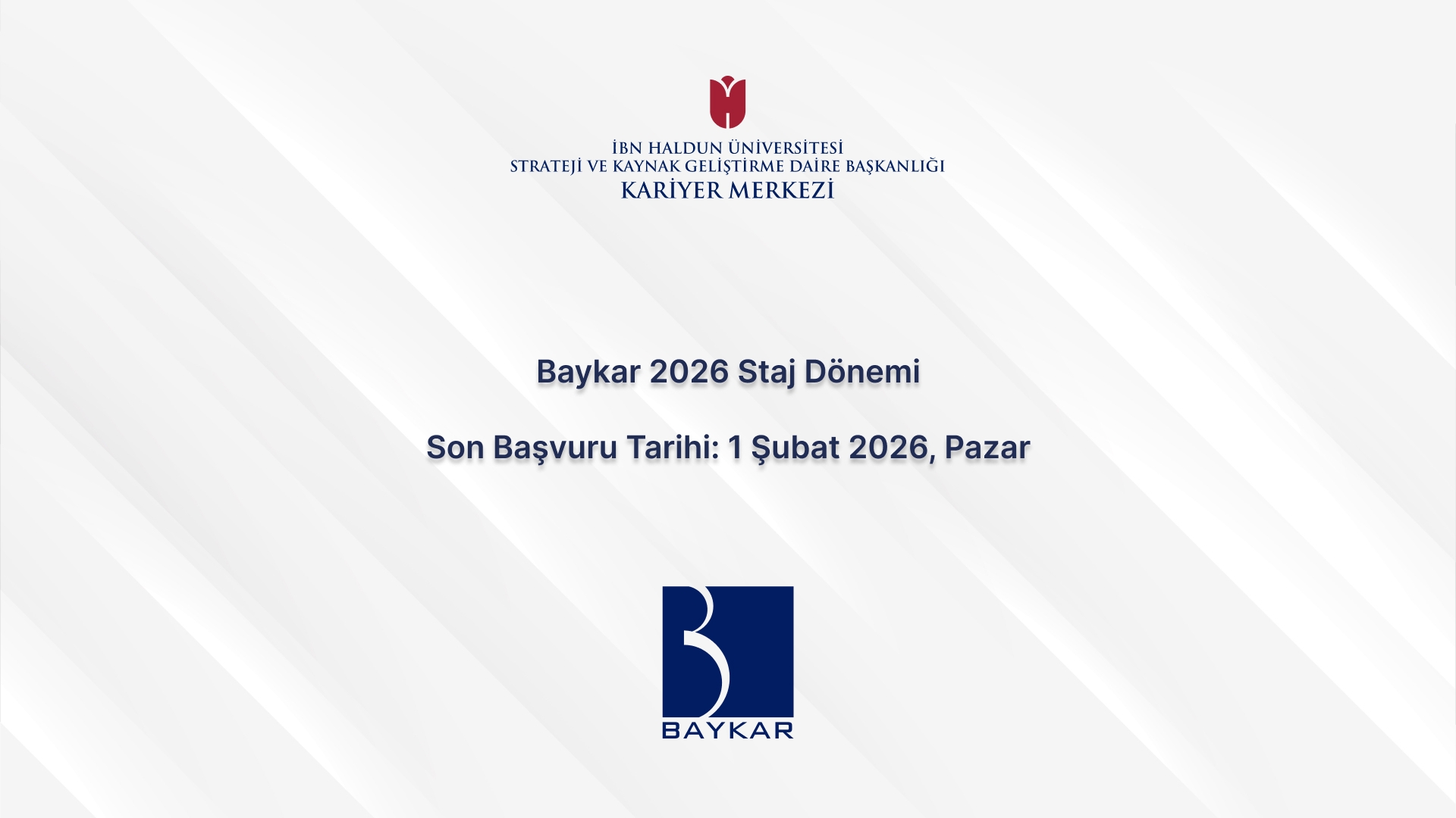 Baykar – 2026 Internship Program - IHU